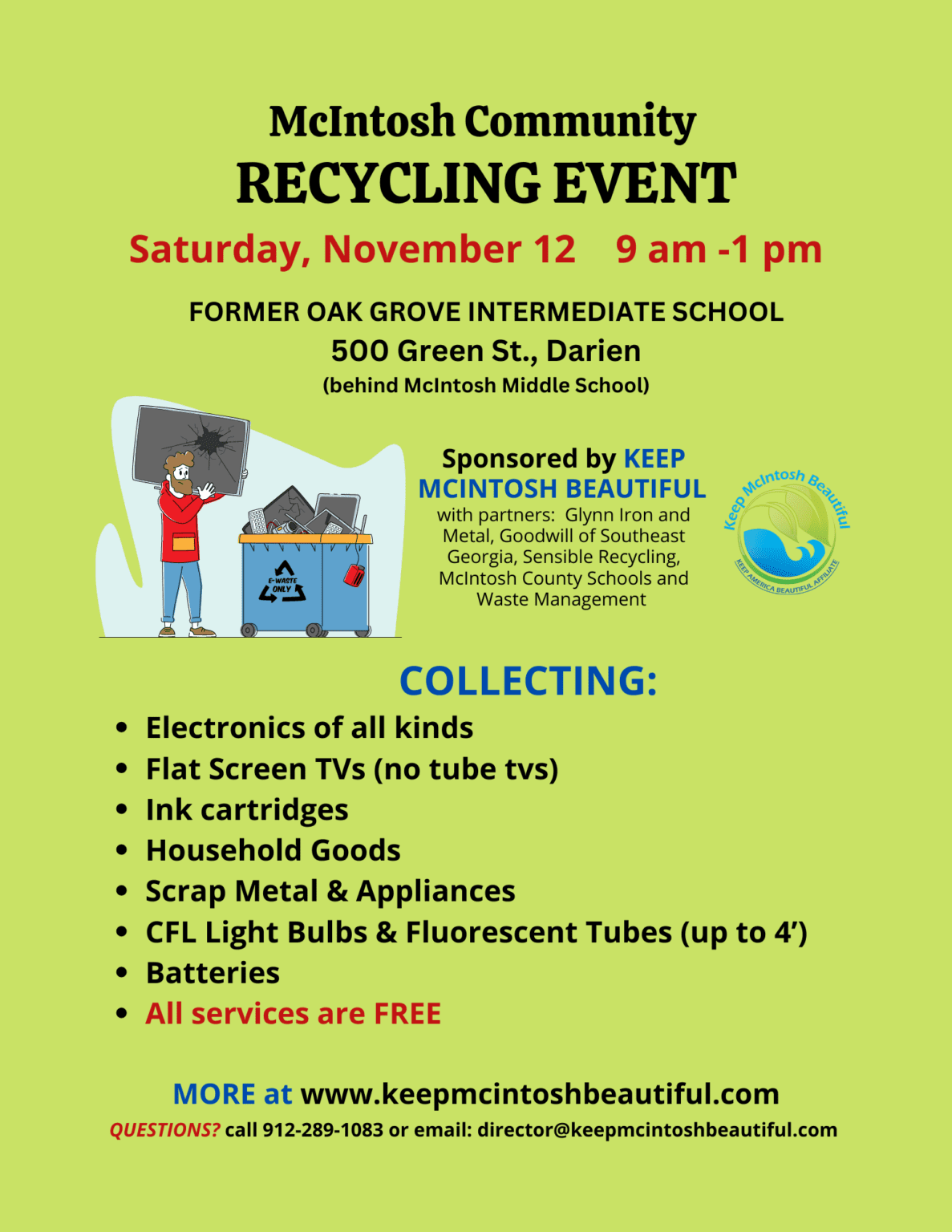 KMB Events Calendar – Keep McIntosh Beautiful